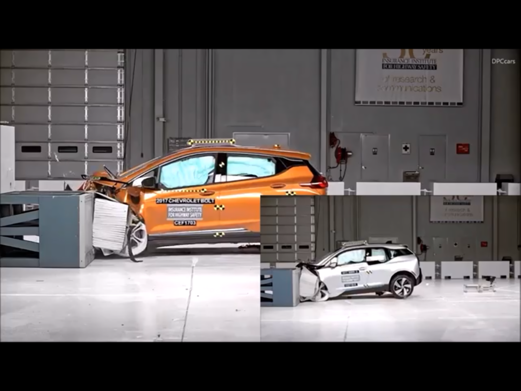 Chevrolet Bolt e BMW i3 si sfidano nel Crash Test [VIDEO] - GreenMotorsport